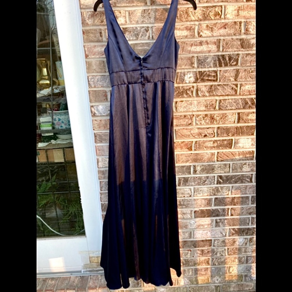 Navy Blue Shimmer Formal Goth Prom Dress - Gem